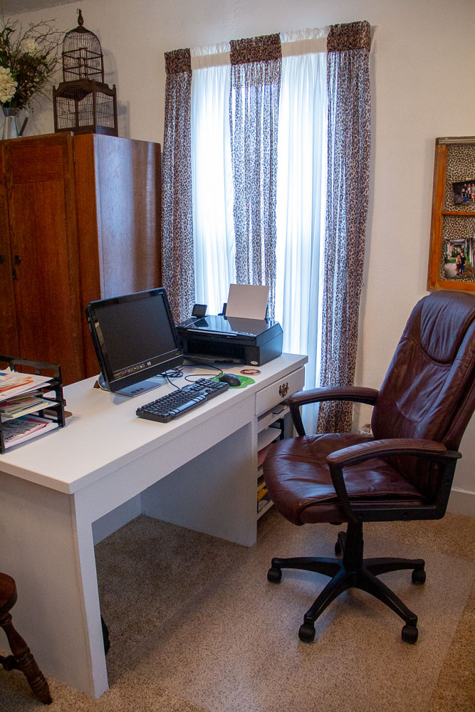 Home Office Makeover with a Roll Top Desk Makeover - Frosted-Saddle